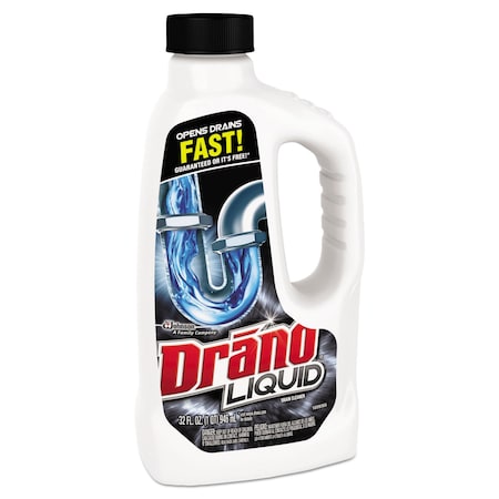 Drano Liquid Drain Cleaner, 32oz Safety Cap Bottle, PK12 318593 | Zoro