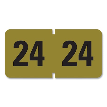 Smead Yearly End Tab File Folder Labels, 2024, Gold, 500/Roll 68324 | Zoro