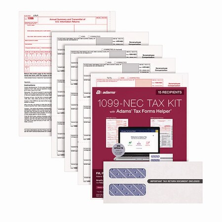Adams Business Forms Five-Part 1099-NEC Online Tax Kit, Five-Part ...
