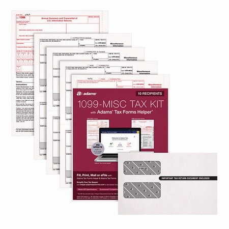 Adams Business Forms Five-Part Laser Forms and Envelopes, 1099-MISC ...