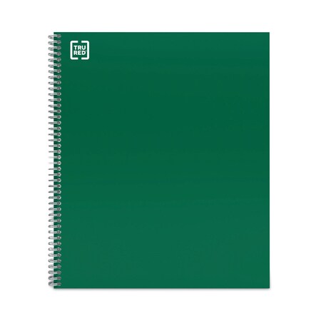 Tru Red One-Subject Notebook, Medium/College Rule, Green Cover, 11 x 8. ...