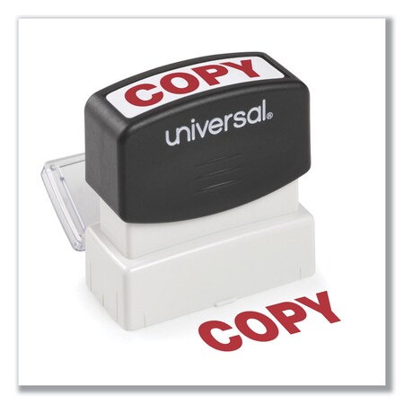 Universal Message Stamp, COPY, Pre-Inked One-Color, Red UNV10048 | Zoro