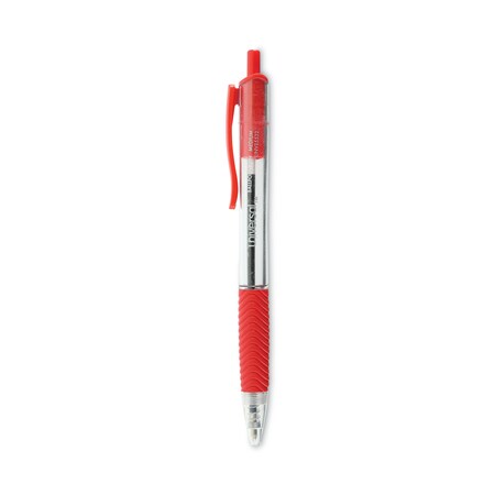 Universal Ballpoint Pen, Retractable, Red, PK12 UNV189E RED | Zoro