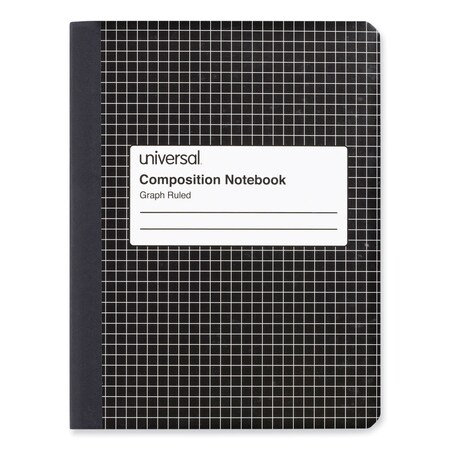 Universal Composition Book, 4 sq/in Quad Rule, Black Marble, 9.75 x 7.5 ...