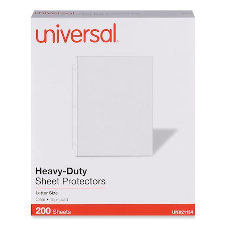 Universal Deluxe Heavyweight Sheet Protector, Side: 3-Hole Punch, Top ...