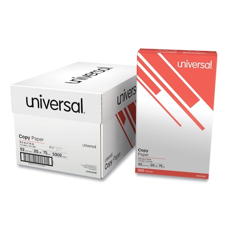Universal Copy Paper, 92 Bright, 20lb., 8 1, PK5000 UNV24200 | Zoro