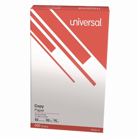 Universal Copy Paper, 92 Bright, 20 lb, 11 x 17, White, PK500 ...