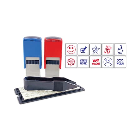 Stamp-Ever Stamp, Self Inking, 10 Dies, Red/Black 4630 | Zoro