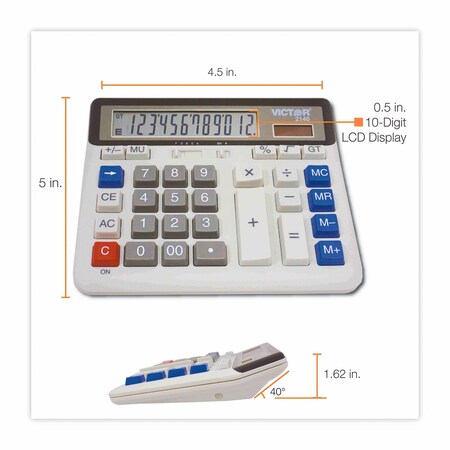 Victor Technology Desktop Business Calculator, 12 Digit Lcd 2140 | Zoro