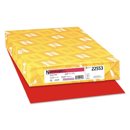 Neenah Paper Paper, 11x17", Astrobright, Red, PK500 22553 | Zoro