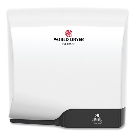 World Dryer SLIMdri Hand Dryer, Aluminum, White L-974A | Zoro
