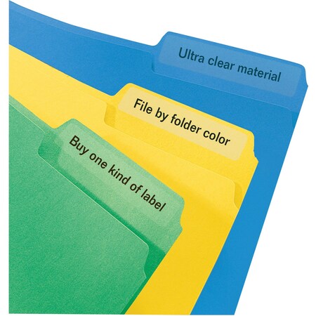 Avery Clear Permanent File Folder Label w/Sure Feed, 0.66x3.44, Clear ...