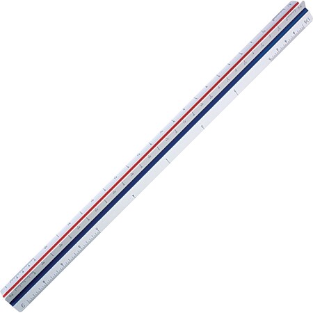 Staedtler Triangular Scale Plastic Engineers Ruler, 12", White w ...