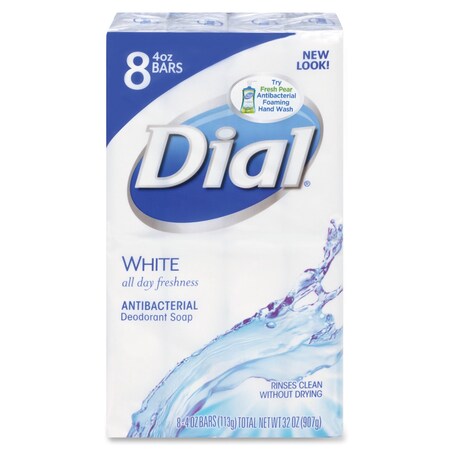 Dial Antibacterial Deodorant Bar Soap, Unwrapped, White, 2.5oz, PK200 ...