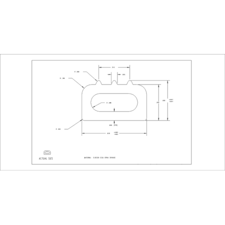 Exonic Polymers D-shaped EPDM Sponge Rubber Seal, .656"H & .400"W, 250 ...
