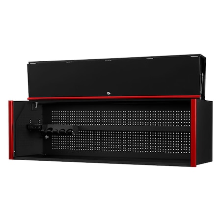 Extreme Tools 72"w x 21"D Extreme Power Workstation Hutch Black w Red ...
