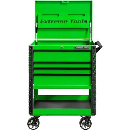 Extreme Tools Tool Cart, 4 Drawer, Green, 33 in W EX3304TCGNBK | Zoro