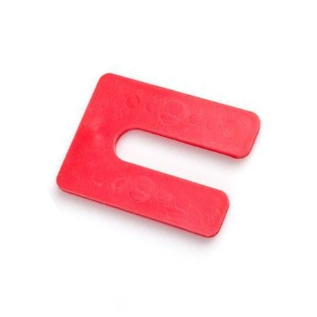 Glazelock 1/8" 4"L x 3"W 7/8" Slot, Square Horseshoe Plastic Flat Shims ...
