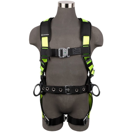 Safewaze PRO Construction Harness: 3D, QC Chest, QC Legs, Free Floating ...