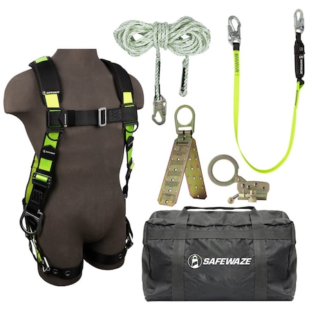 Safewaze Roofer's Fall Protection Kit, Size: L/XL FS123-L/XL | Zoro