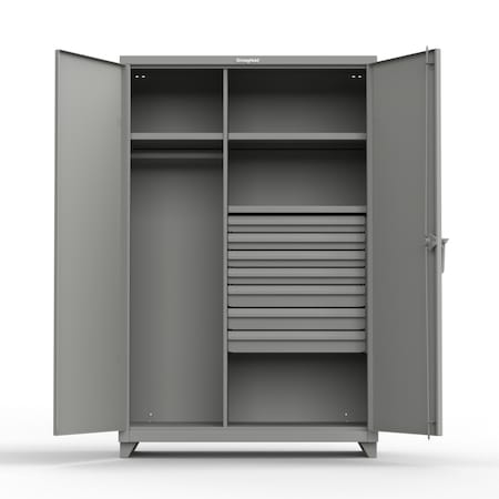 Strong Hold 14 ga. Industrial Bin Cabinet with 3 Shelves 36 inW x 24 ...