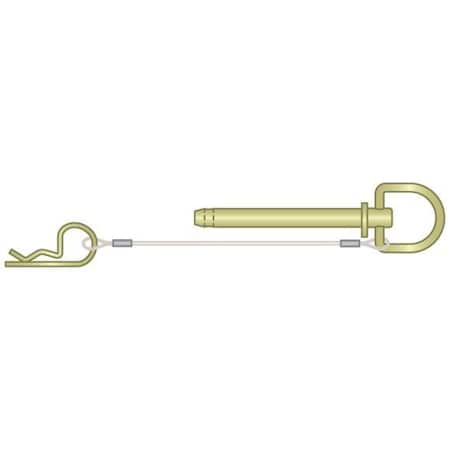 Itw Hitch Pin 5/8 x 6 Rnd w/Lyrd & Clip HPLN-0625-6000R/B | Zoro