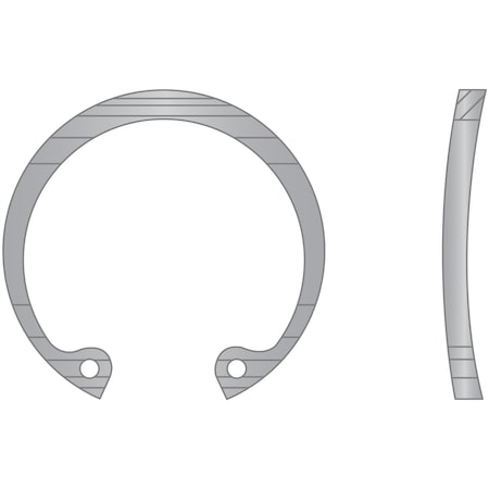 Rotor Clip Internal Retaining Ring, Stainless Steel, Plain Finish, 0. ...
