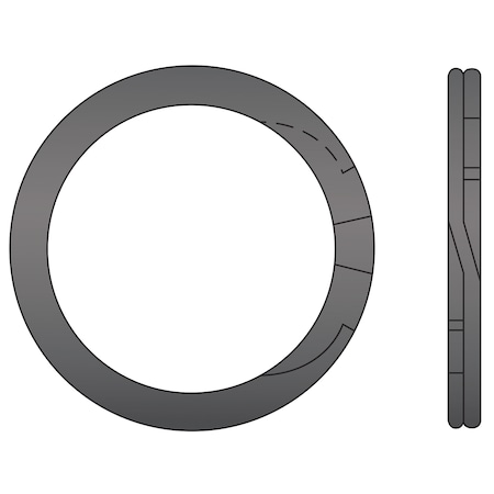 Huyett External Retaining Ring, Steel Plain Finish, 3 in Shaft Dia RST ...