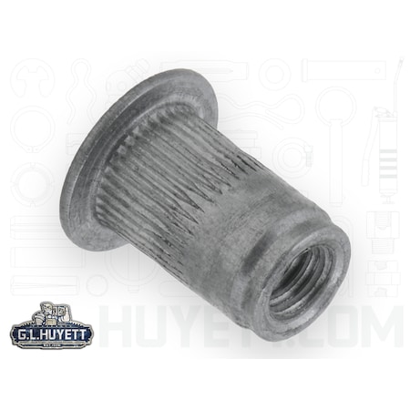 AVK INDUSTRIAL PRODUCTS Knurled Rivet Nut, M4-0.7 Dia./Thread Size, 9. ...