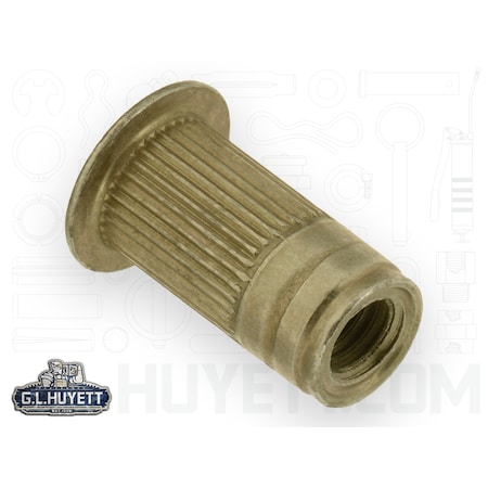 Avk Rivet Nut, #10-32 Thread Size, 0.415 in Flange Dia., .585 in L ...