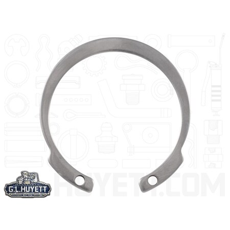 Rotor Clip Internal Retaining Ring, Stainless Steel, Plain Finish, 1. ...