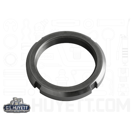 Huyett Lock Nut, M35, Steel, Plain KM-07 | Zoro