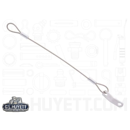 G.L. Huyett Loop with Tab Lanyard, 6 in, 1/16 in Pin Dia., Steel, Plain ...