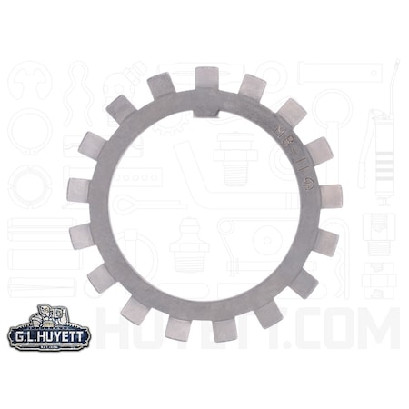 Huyett External Tooth Lock Washer, Carbon Steel, Plain Finish WH-06 | Zoro