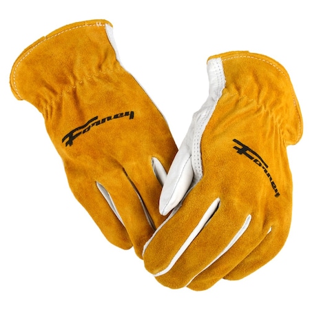 Forney Split Back Cowhide Leather Driver Work Gloves Menfts 2XL 53128 ...