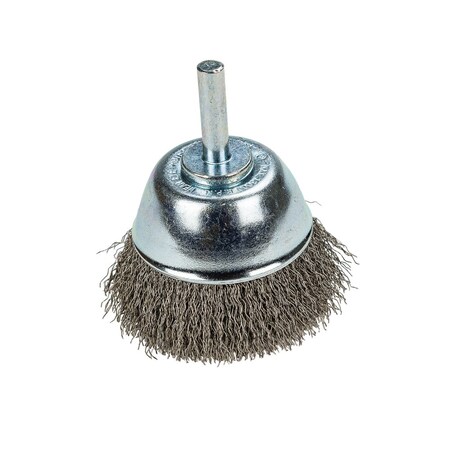 Forney Command PRO Cup Brush, Crimped, 2-1/2 in x .008 in x 1/4 in ...