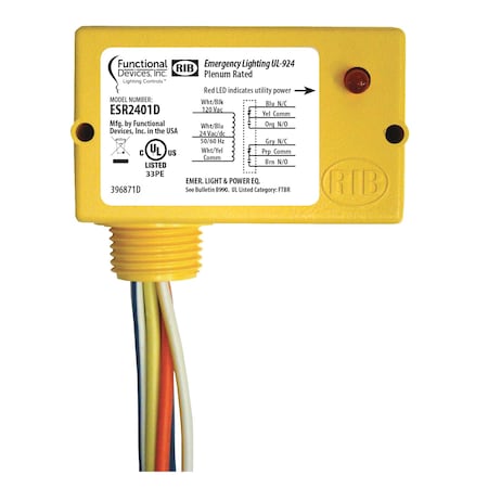 Functional Devices-Rib UL 924 Emergency Bypass/Shunt Relay, 24 Vac/dc ...