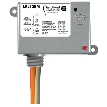 Functional Devices-Rib Relay, 12 Vac/dc Coil, 5540W; 277Vac In, 20A ...