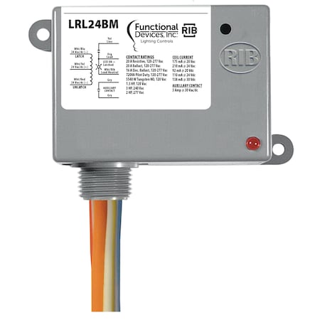 Functional Devices-Rib Relay, 24 Vac/dc Coil, 5540W; 277Vac In, 20A ...