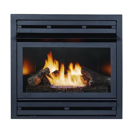 Pleasant Hearth Zero Clearance Firebox with NG Gas Log Insert, 28 ...