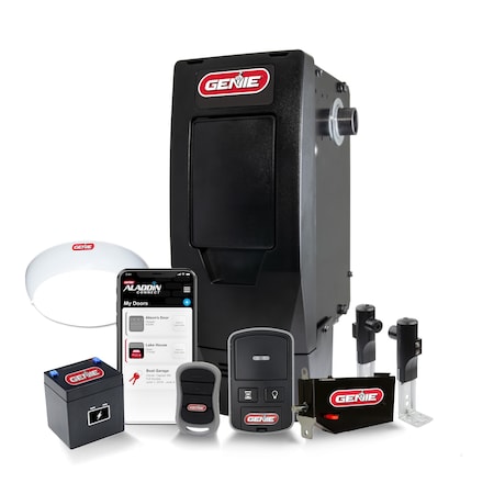 The Genie Co Genie Smart Wall Mount Garage Door Opener with Battery ...