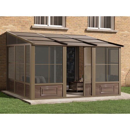 Gazebo Penguin Florence Wall Mounted Solarium 10x12 Metal Roof W1209MR ...