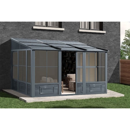 Gazebo Penguin Florence Wall Mounted Solarium 10x12 Metal Roof W1209MR ...