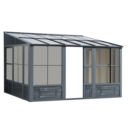 Gazebo Penguin Florence Wall Mounted Solarium 10x12 Polycarbonate Roof ...