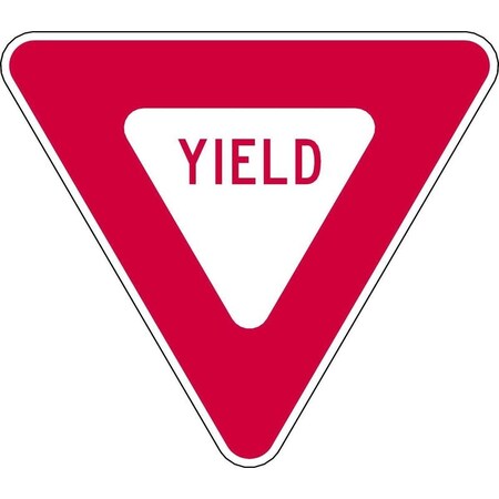 Lyle Traffic Sign, 30 x 30In, R/WHT, Yield, R1-2 R1-2-30HA | Zoro