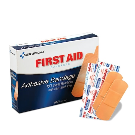 First Aid Only Adhesive Plastic Bandages 1" x 3", PK100 90097-020 | Zoro