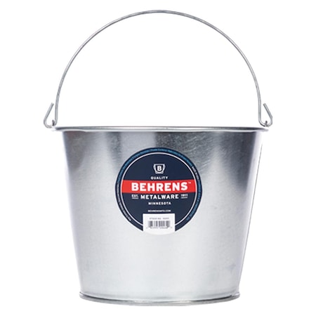 Behrens 5 Quart Steel Pail, Galvanized Steel 1205GS | Zoro