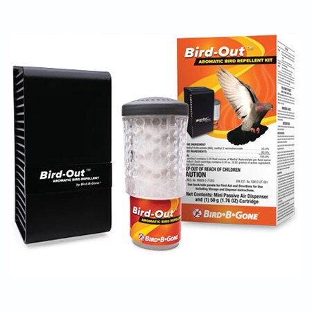 Bird-B-Gone Bird-Out Aromatic Bird Repellent Kit- Dispenser & Cartridge ...