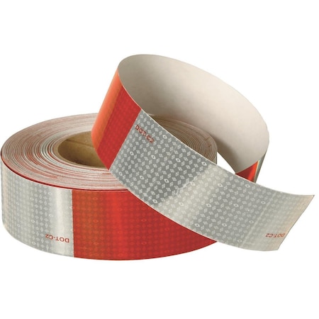 Reflexite REFLEXITE Red/White DOT Reflective Tape, 2"W x 150'L 3KLH5 | Zoro