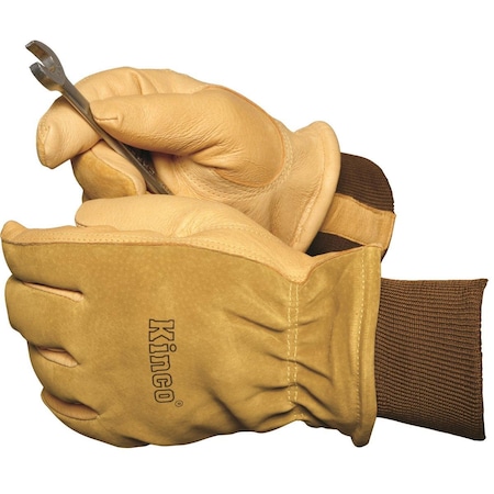 Kinco Insulated Pigskin Gloves with Knit Wrist, PR 94HK LARGE | Zoro
